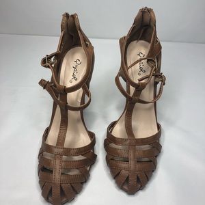 Qupid | Shoes | Qupid Brown Stiletto Heel | Poshmark